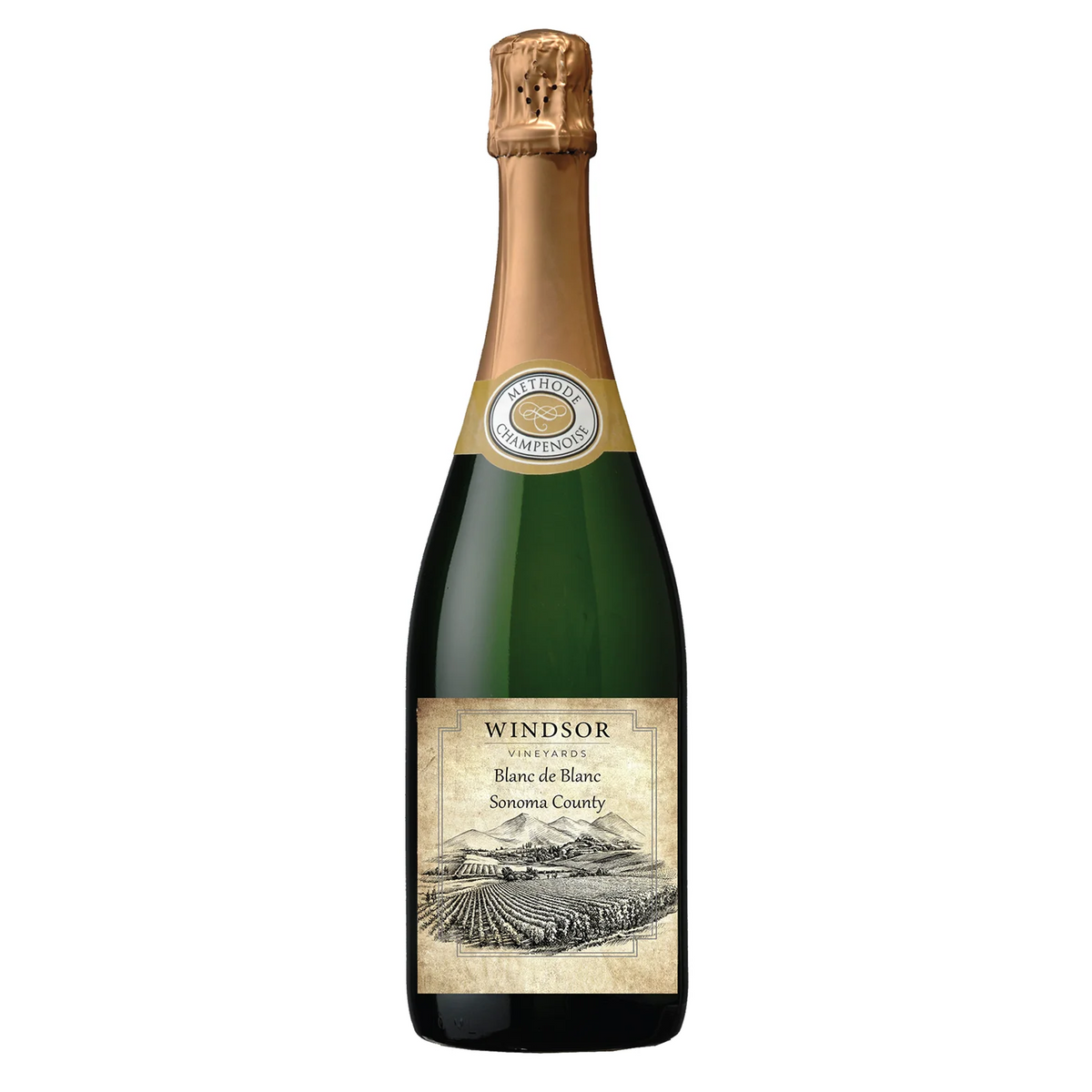 Windsor Vineyards Blanc de Blanc, Sonoma County, Custom Label